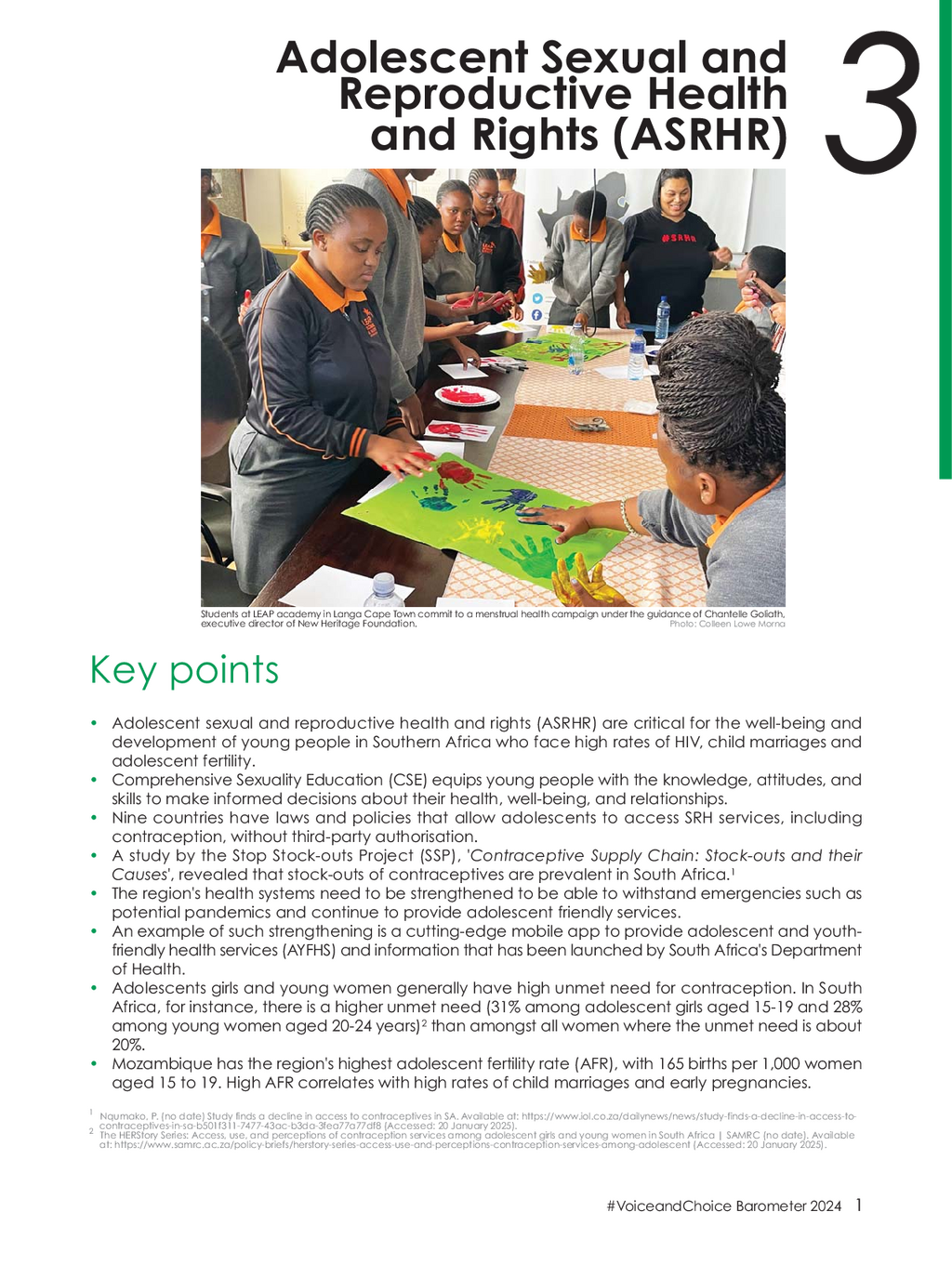 Gender Links | 2024 Barometer Chapter 3 Adolescent Reproductive…