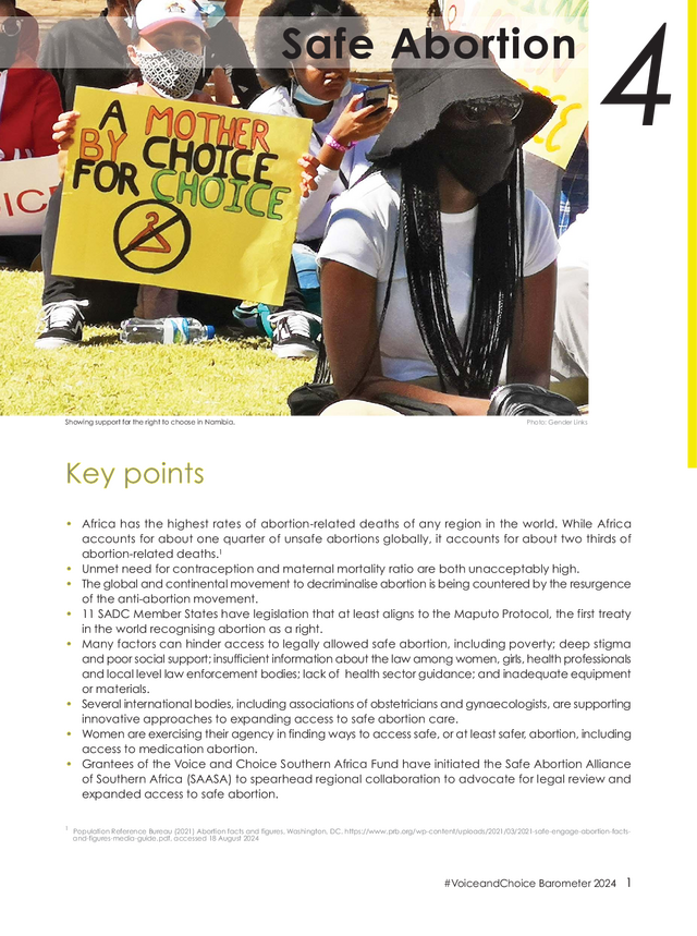 Gender Links | 2024 Barometer Chapter 4 Safe Abortion
