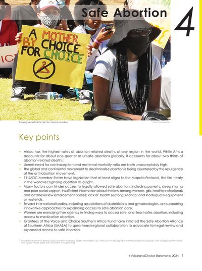 Gender Links | 2024 Barometer Chapter 4 Safe Abortion