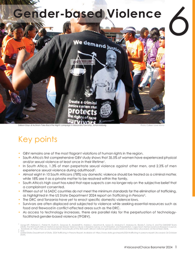 Gender Links | 2024 Barometer 6 Gender Based Violence