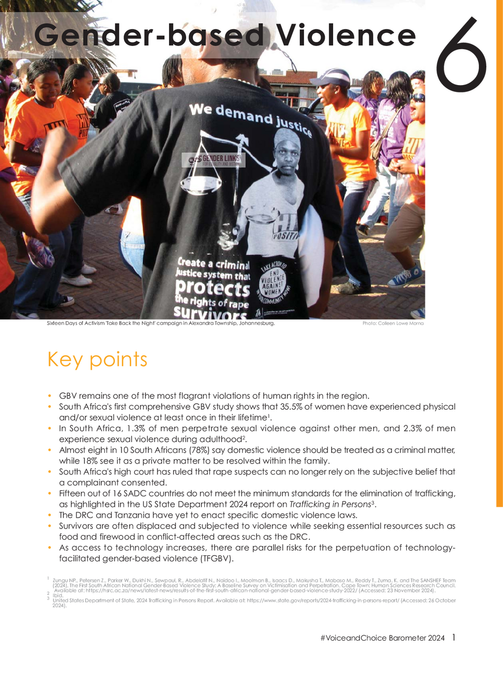 Gender Links | 2024 Barometer 6 Gender Based Violence