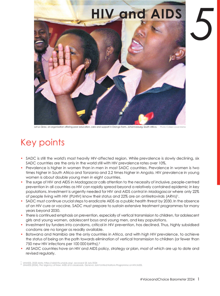 Gender Links | 2024 Barometer Chapter 5 HIV&AIDS