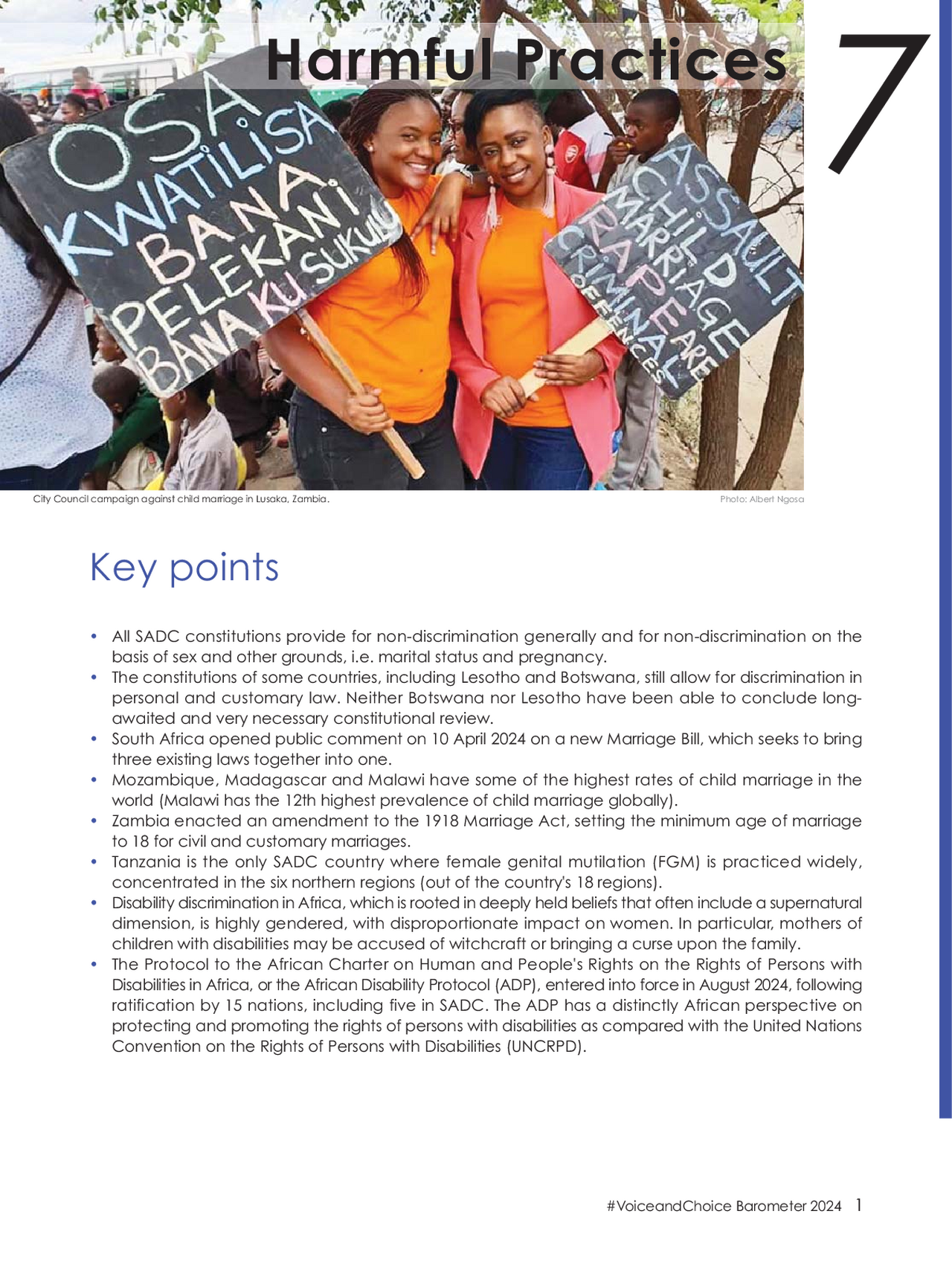 Gender Links | 2024 Barometer Chapter 7 Harmful Practices