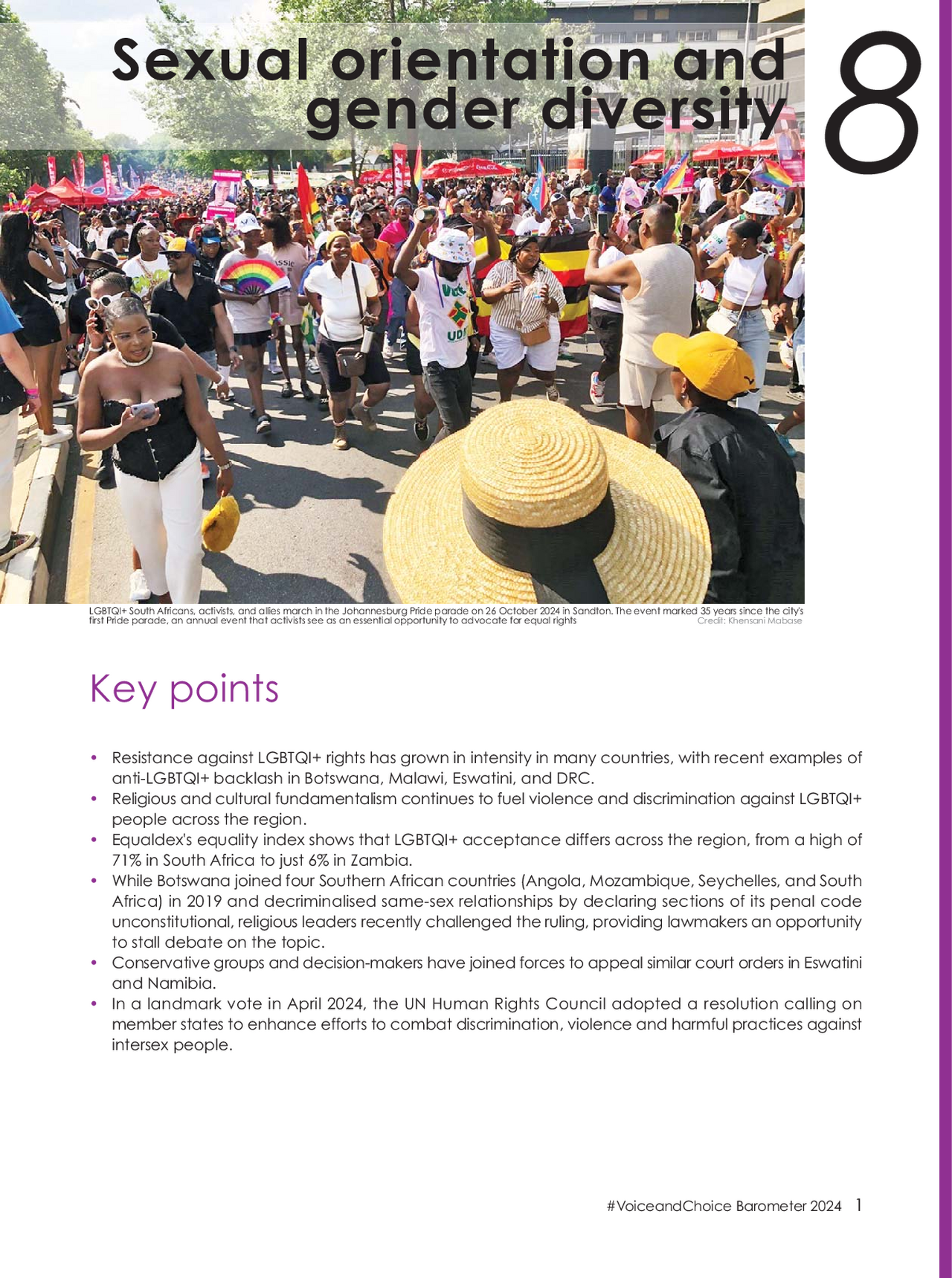 Gender Links | 2024 Barometer Chapter 8 Sexual Diversity