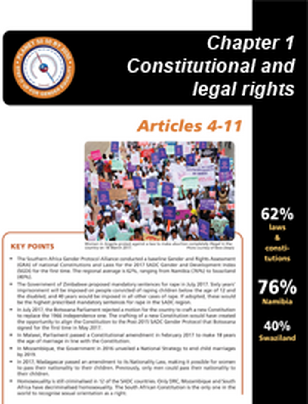 Gender Links | Constitutional & legal rights - SADC Barometer 2017