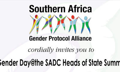 Gender Links | Invite: Gender Day @ SADC HOS Summit, 15 Aug